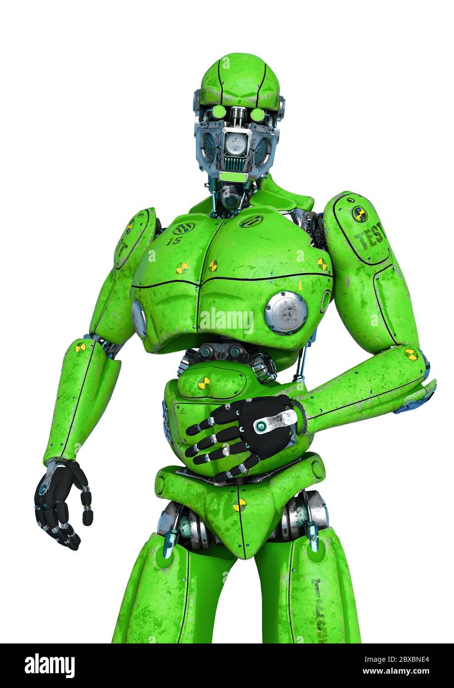 test machine standing up. This dummy test doll in clipping path is very ...