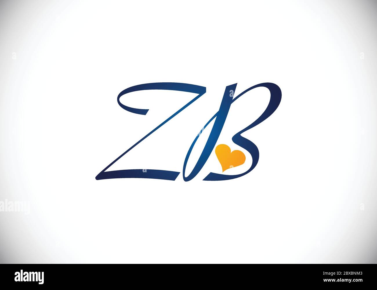 Initial Monogram Letter Z B Logo Design Vector Template. Graphic ...
