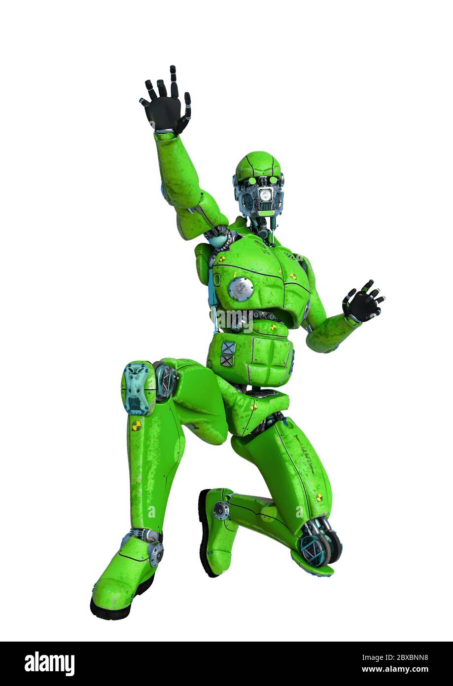 test machine is ready for action. This dummy test doll in clipping path ...