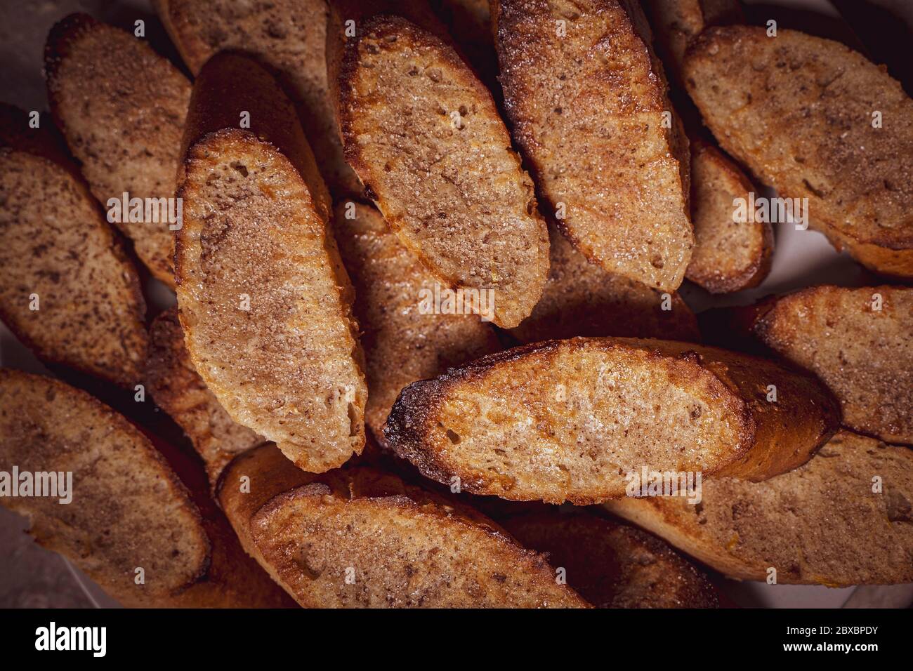Torrijas flat lay. Traditional homemade spanish easter dessert. Sweet ...