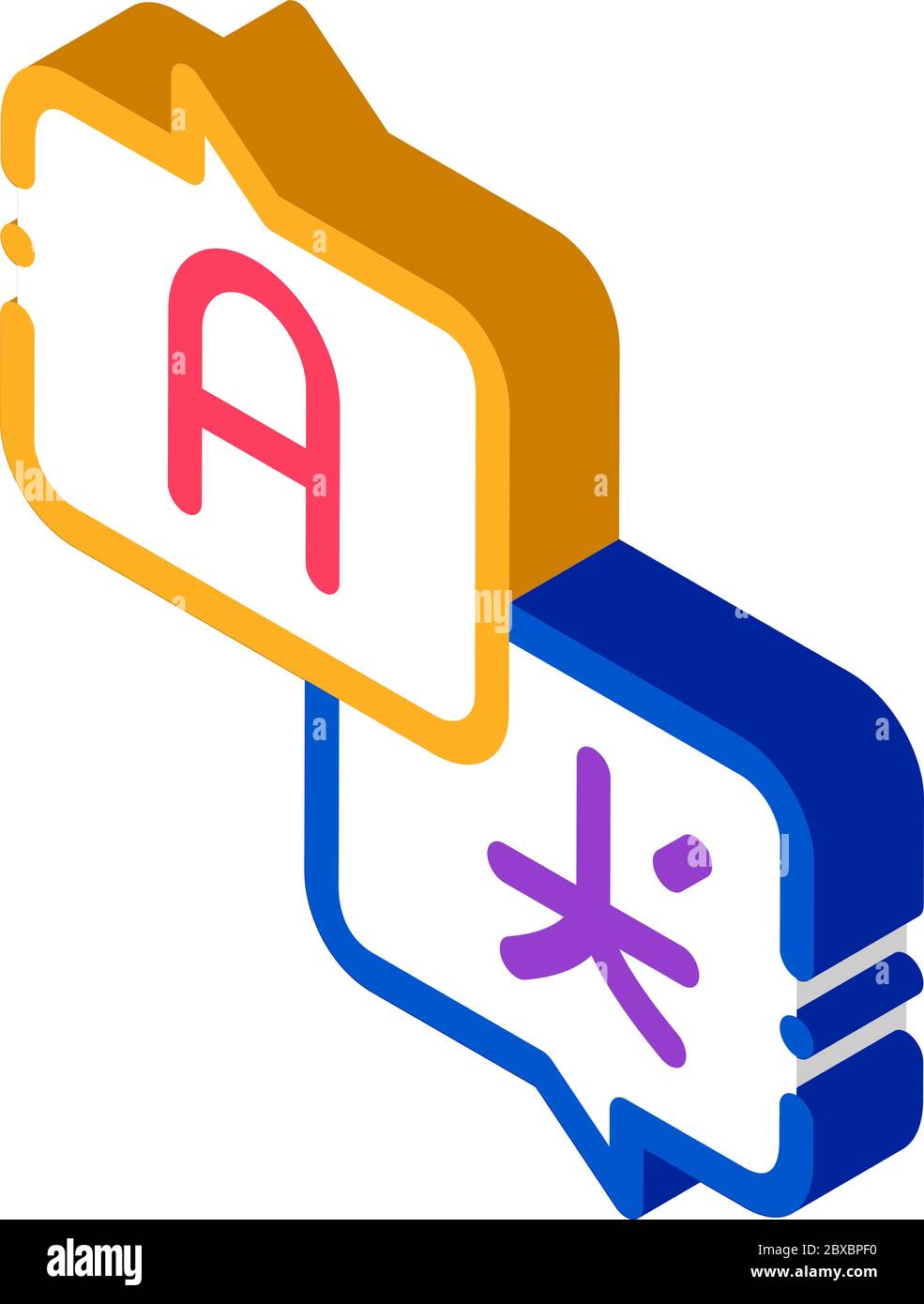 Speak In Different Languages isometric icon vector illustration Stock ...