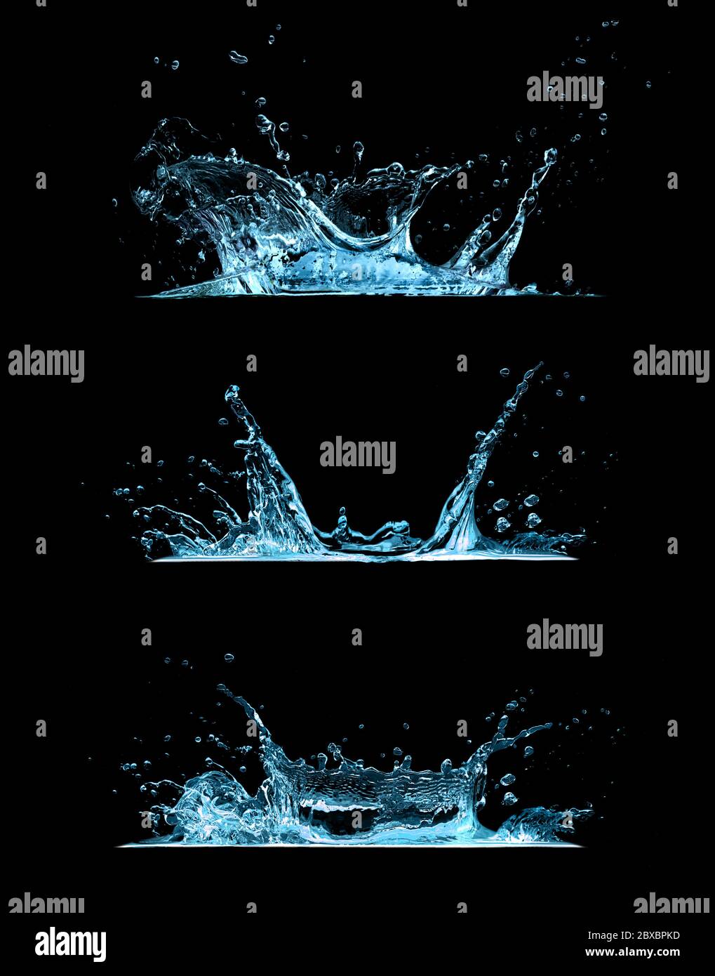 Set black silhouette splash hi-res stock photography and images - Alamy