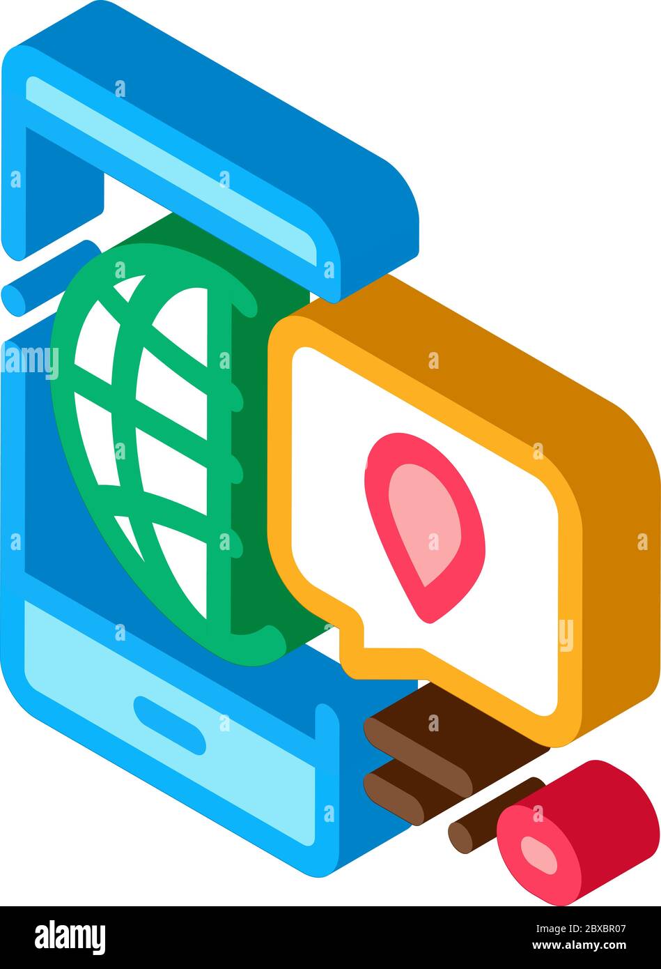 Direction Plates Signpost isometric icon vector illustration Stock ...