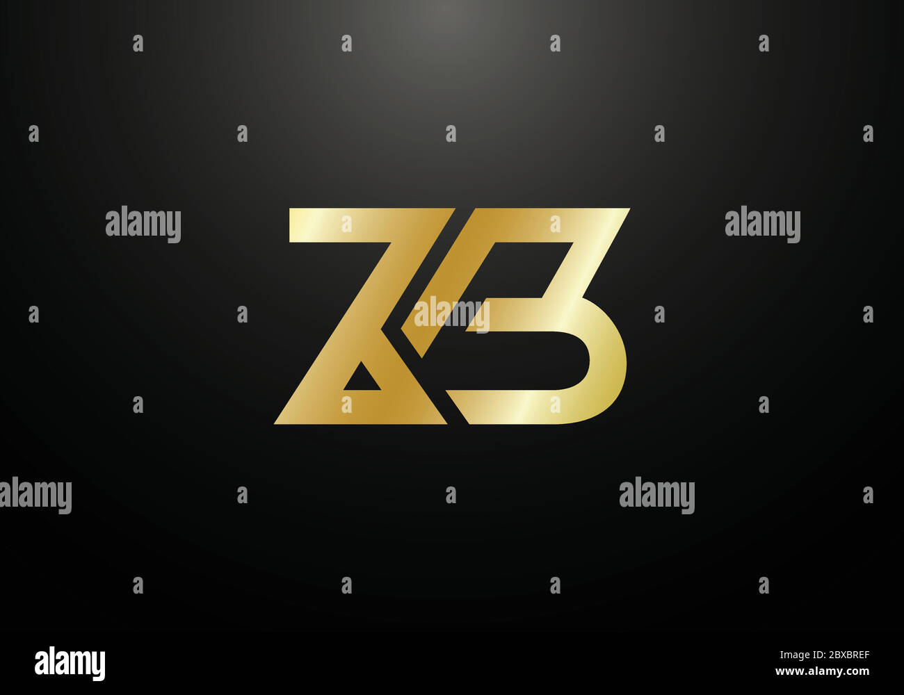 Initial Monogram Letter Z B Logo Design Vector Template. Graphic ...