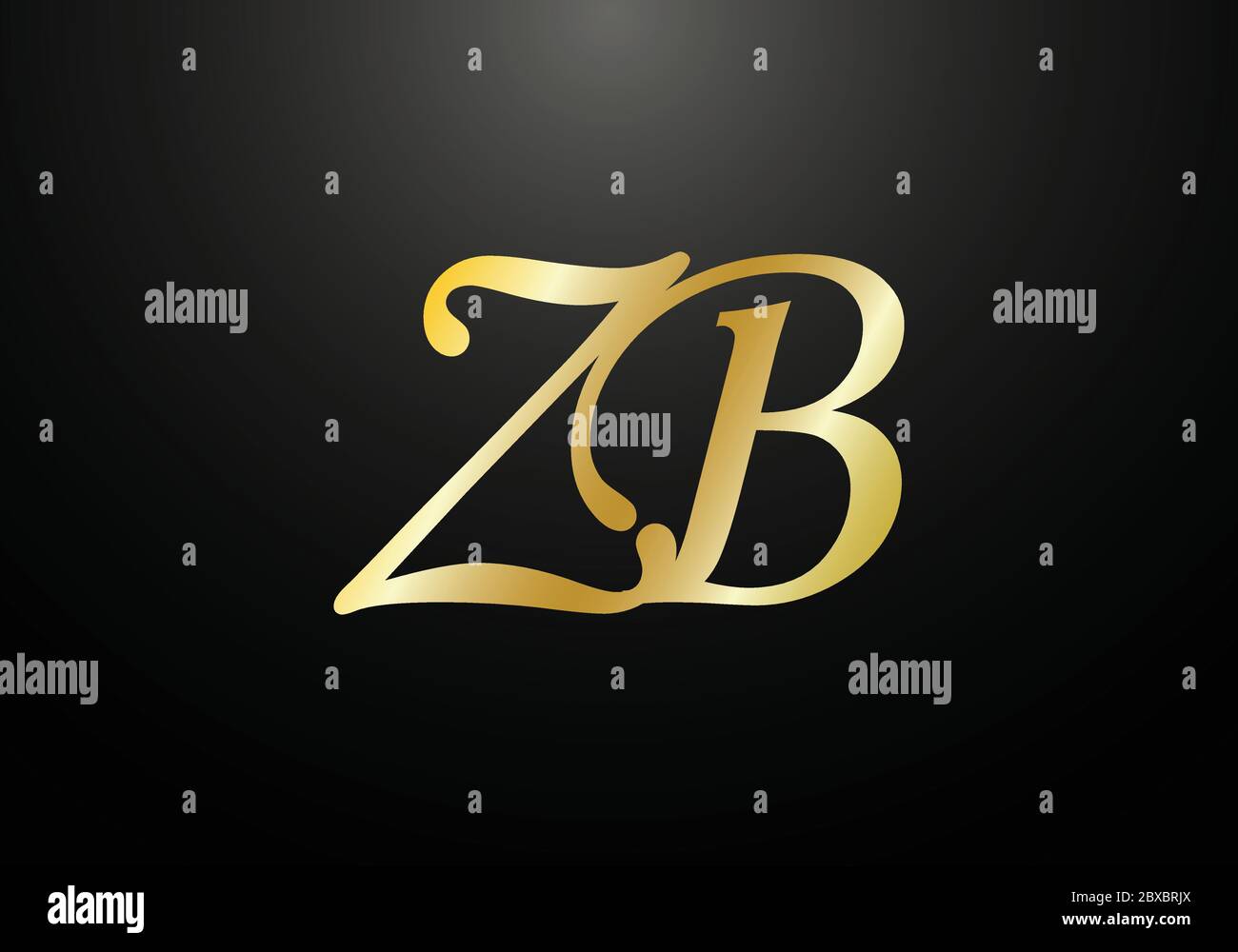 Initial Monogram Letter Z B Logo Design Vector Template. Graphic ...