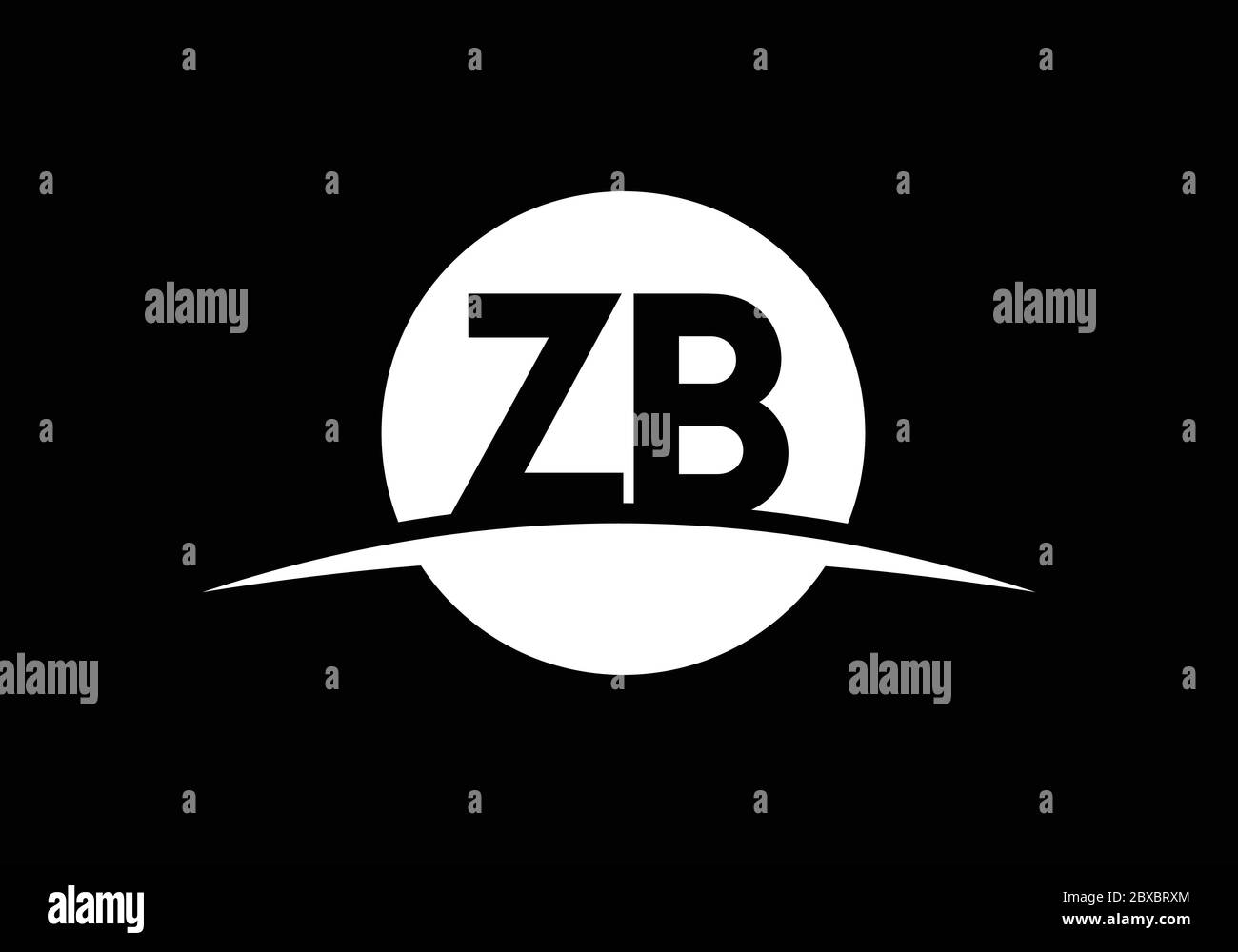 Initial Monogram Letter Z B Logo Design Vector Template. Graphic ...