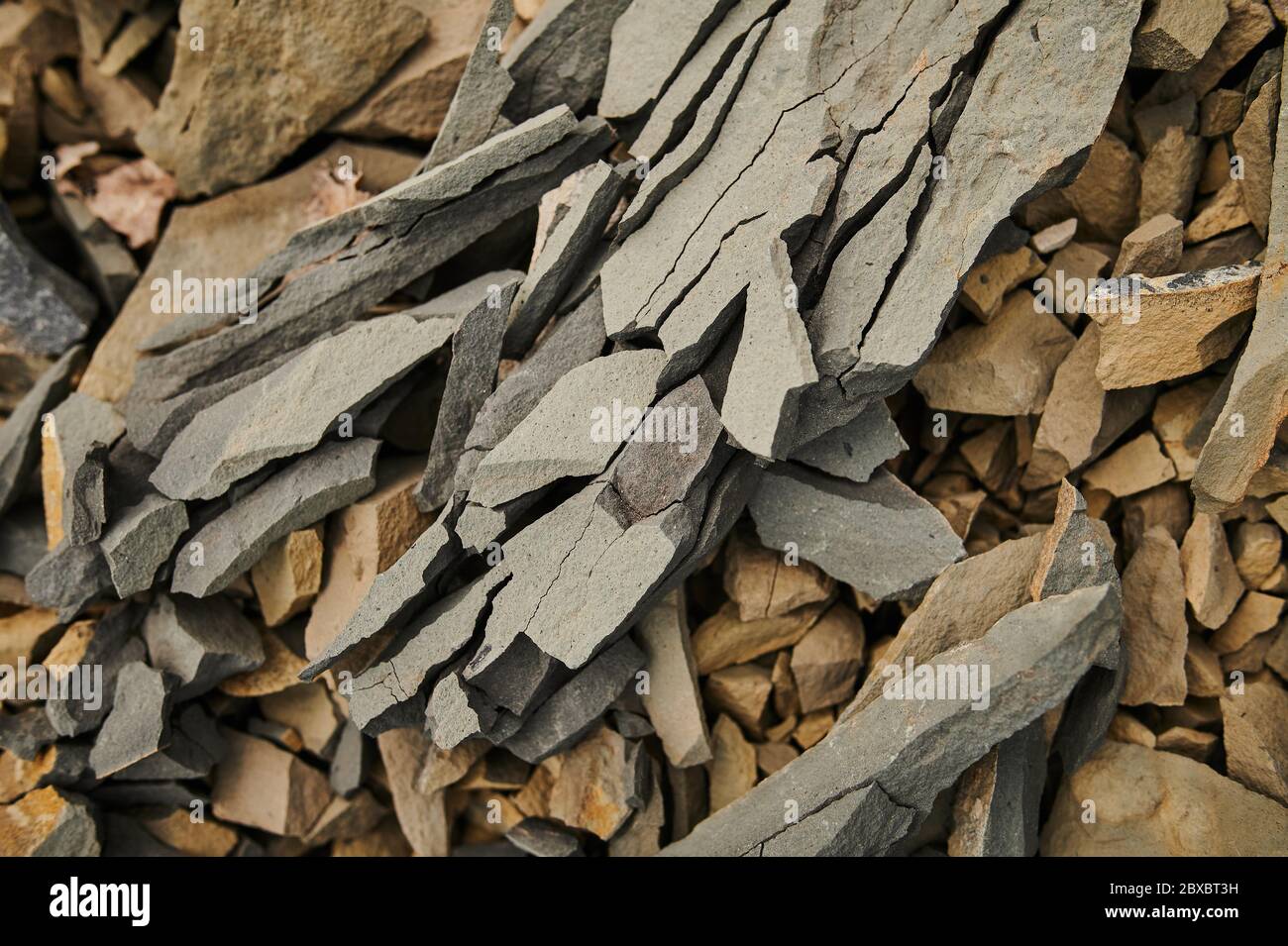 Layers of soil with groundwater. Details of earth layers in a clay pit ...