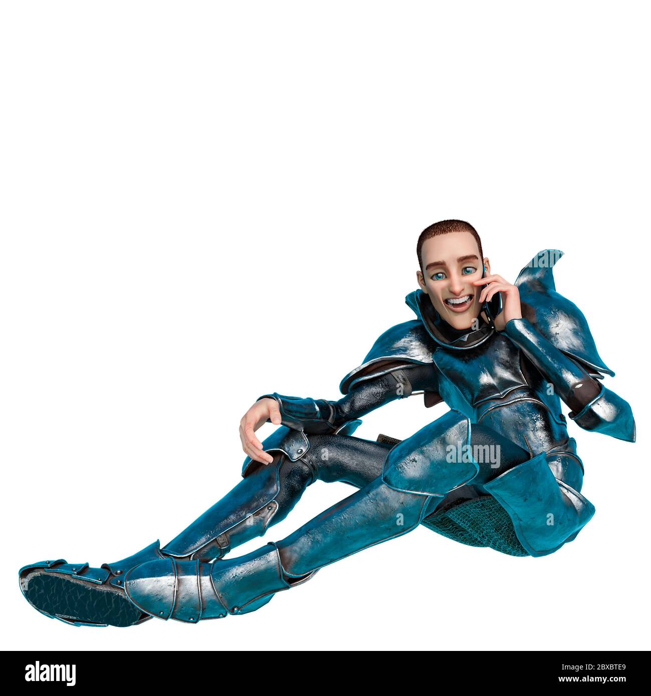 knight cartoon just talking on cellphone. This knight cartoon in ...