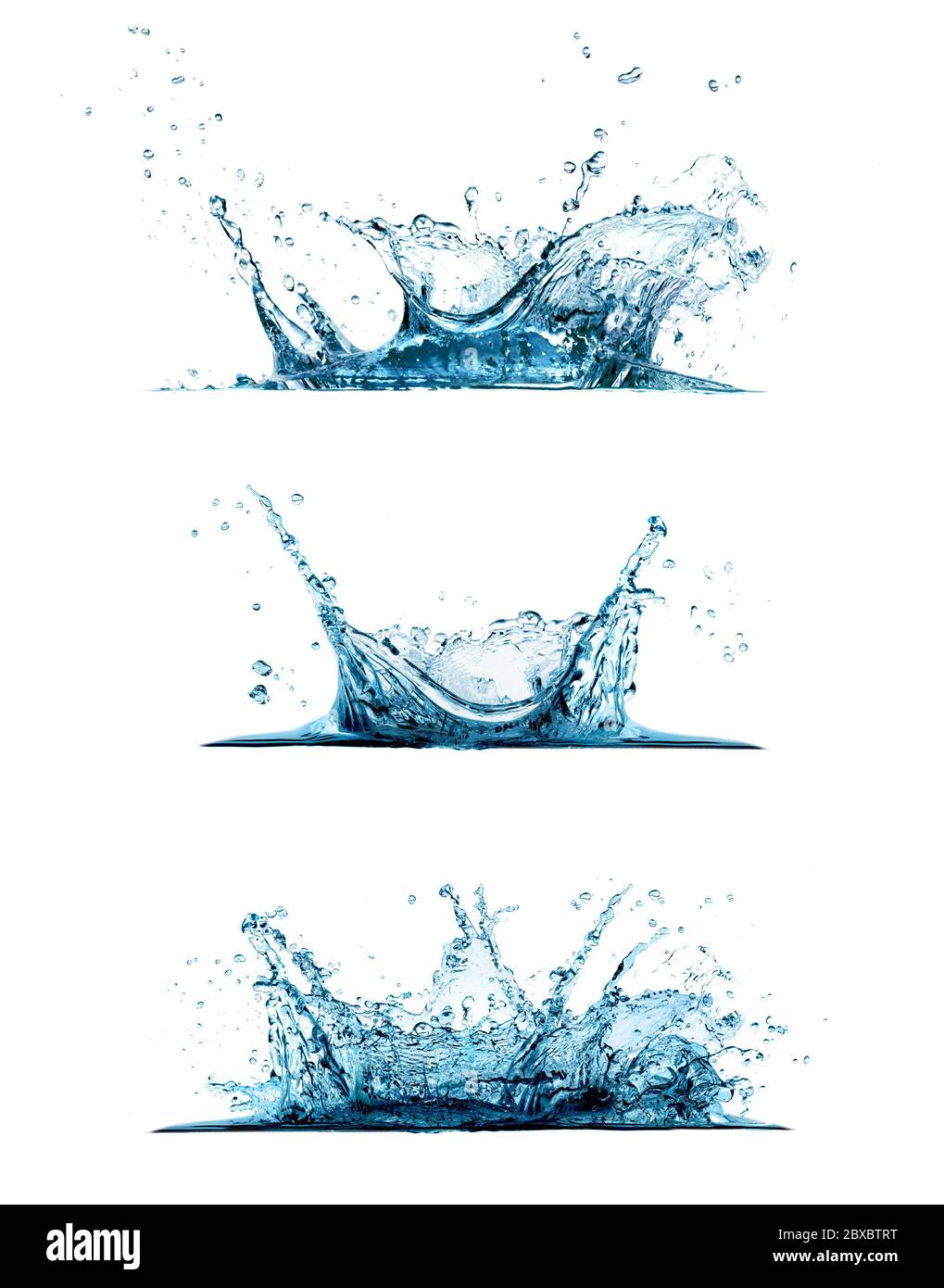 Water splash set isolated on white background Stock Photo - Alamy