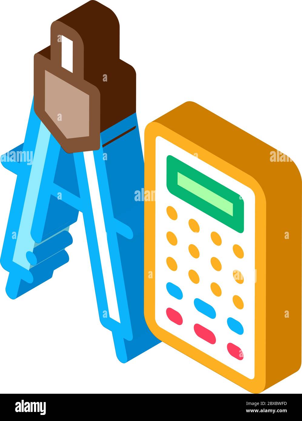 Map Direction Topography Isometric Icon Vector Illustration Stock