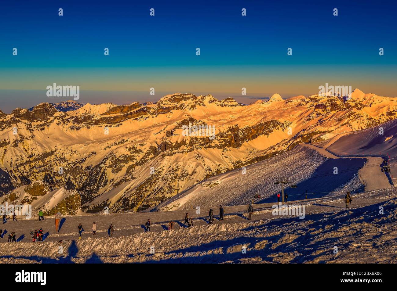 Mount or Mt Titlis in Switzerland near Engelberg Stock Photo - Alamy