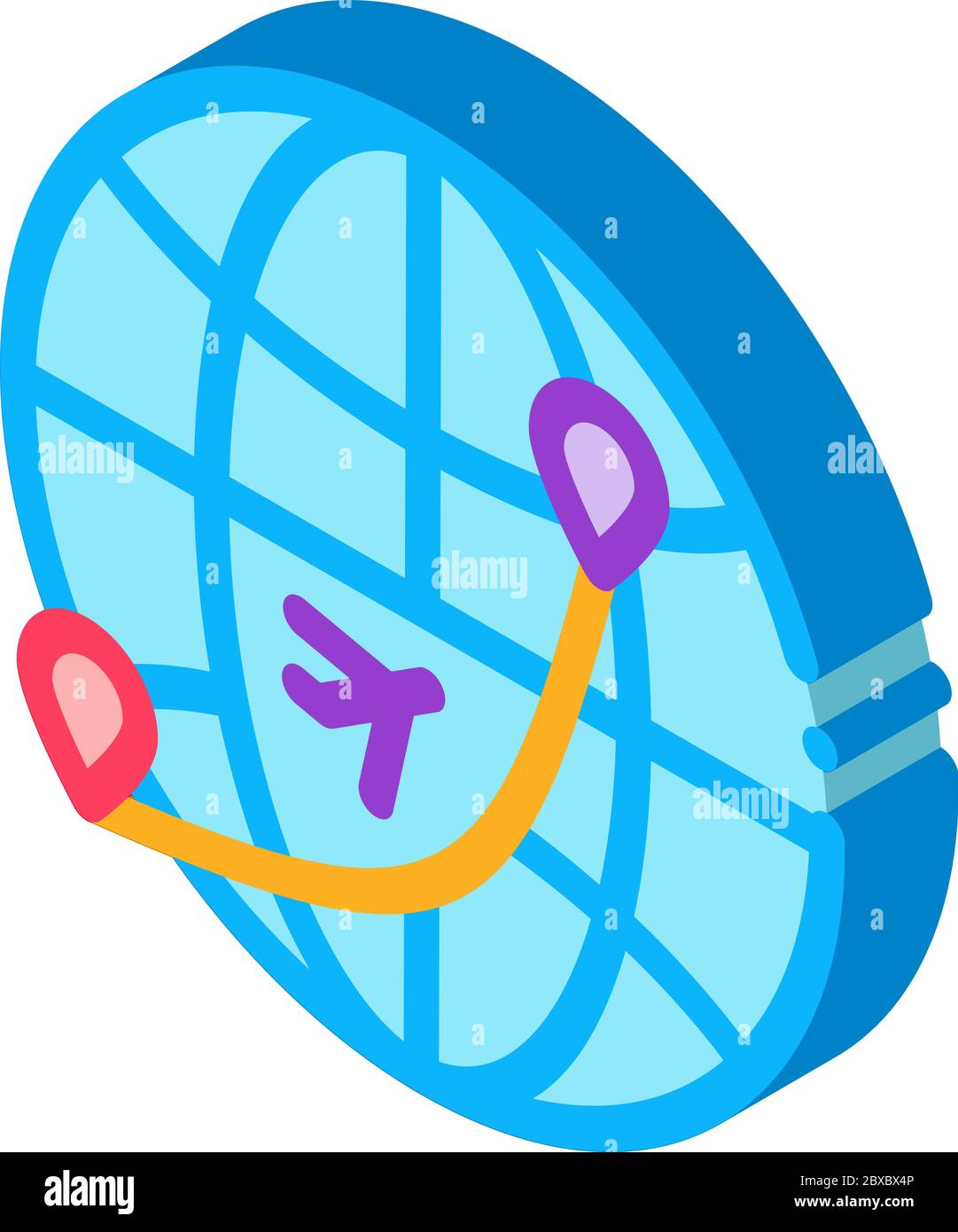 International World Flight isometric icon vector illustration Stock ...