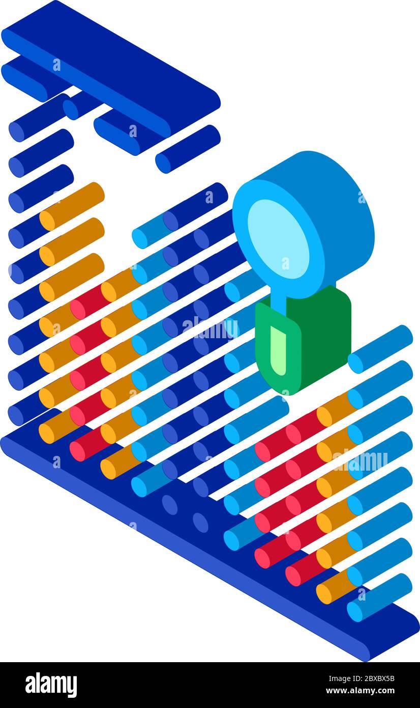 Statistician Market Research isometric icon vector illustration Stock ...