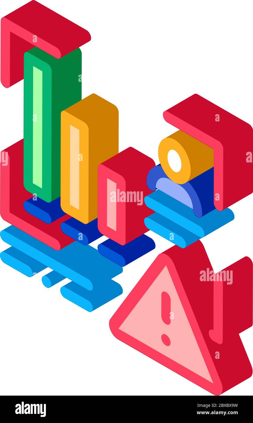 Bad Working Employee Card isometric icon vector illustration Stock ...
