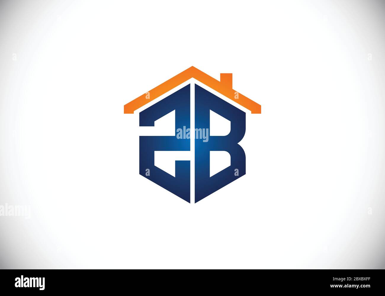 Initial Monogram Letter Z B Logo Design Vector Template. Graphic ...