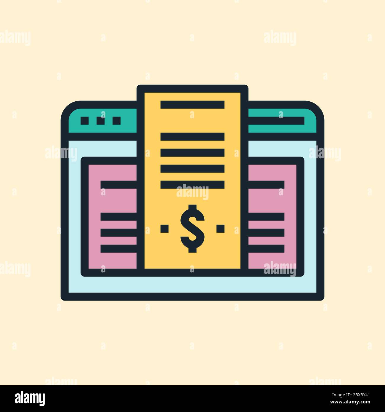 Subscription model. Digital marketing concept illustration, flat design ...