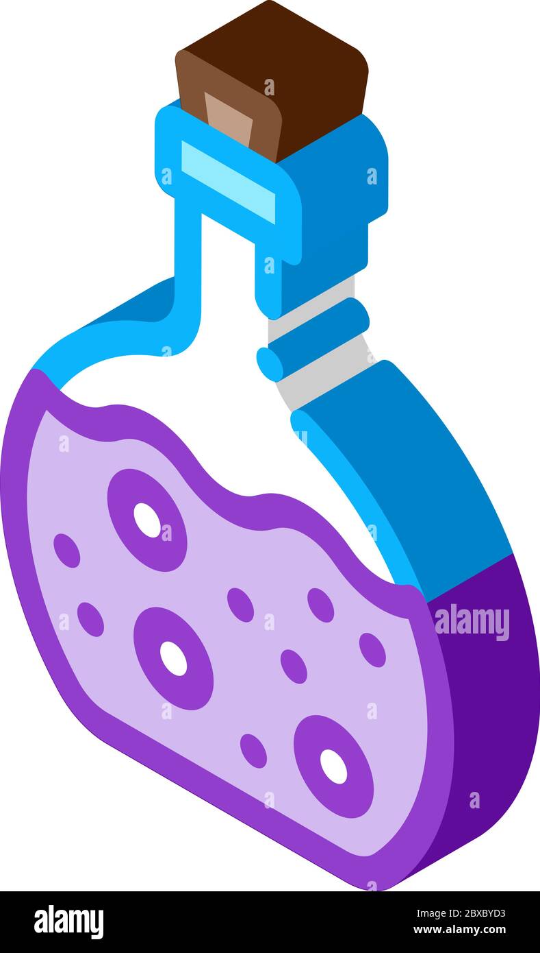 Poison Flask isometric icon vector illustration Stock Vector Image ...