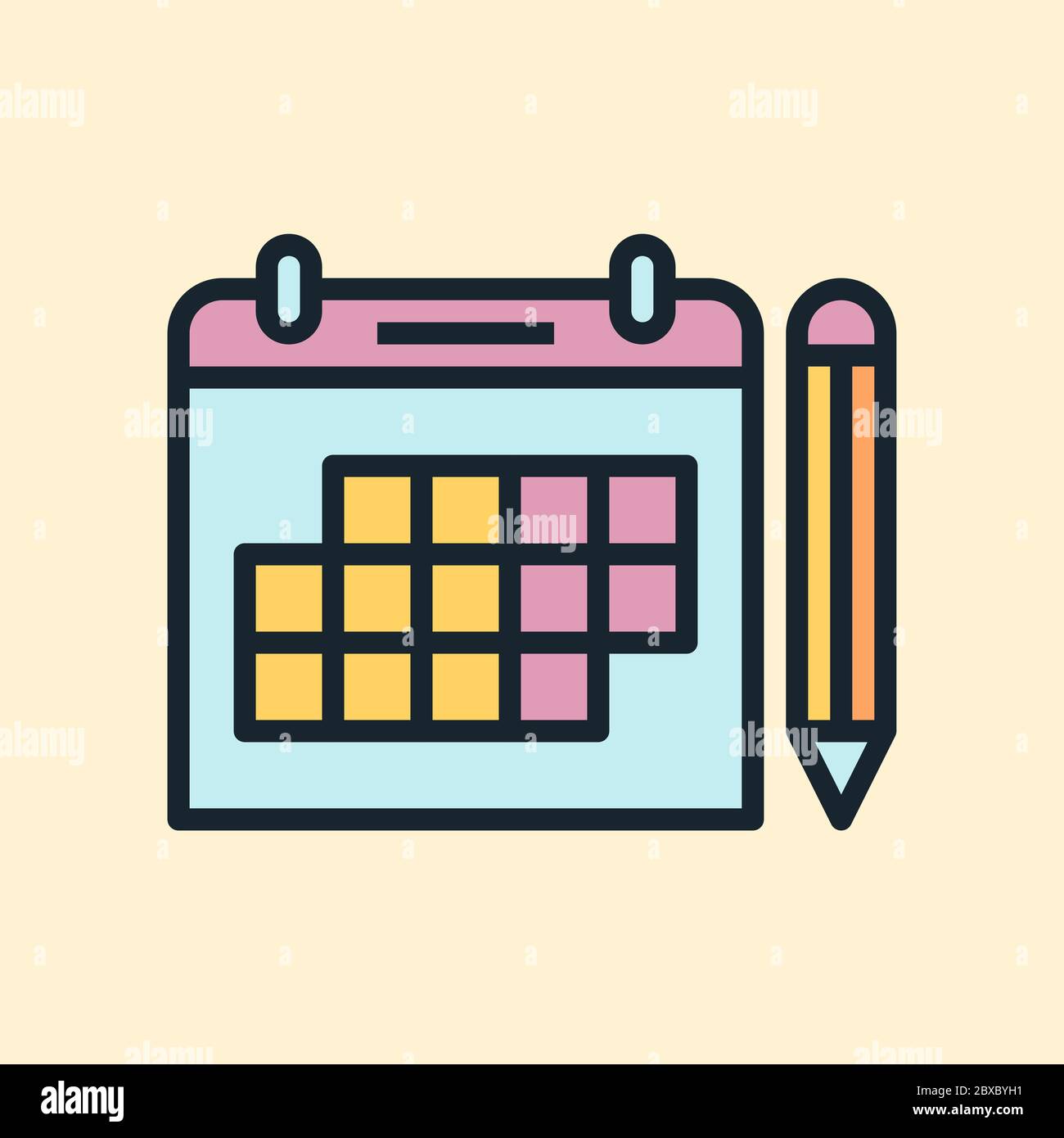 Planning. Digital marketing concept illustration, flat design linear ...