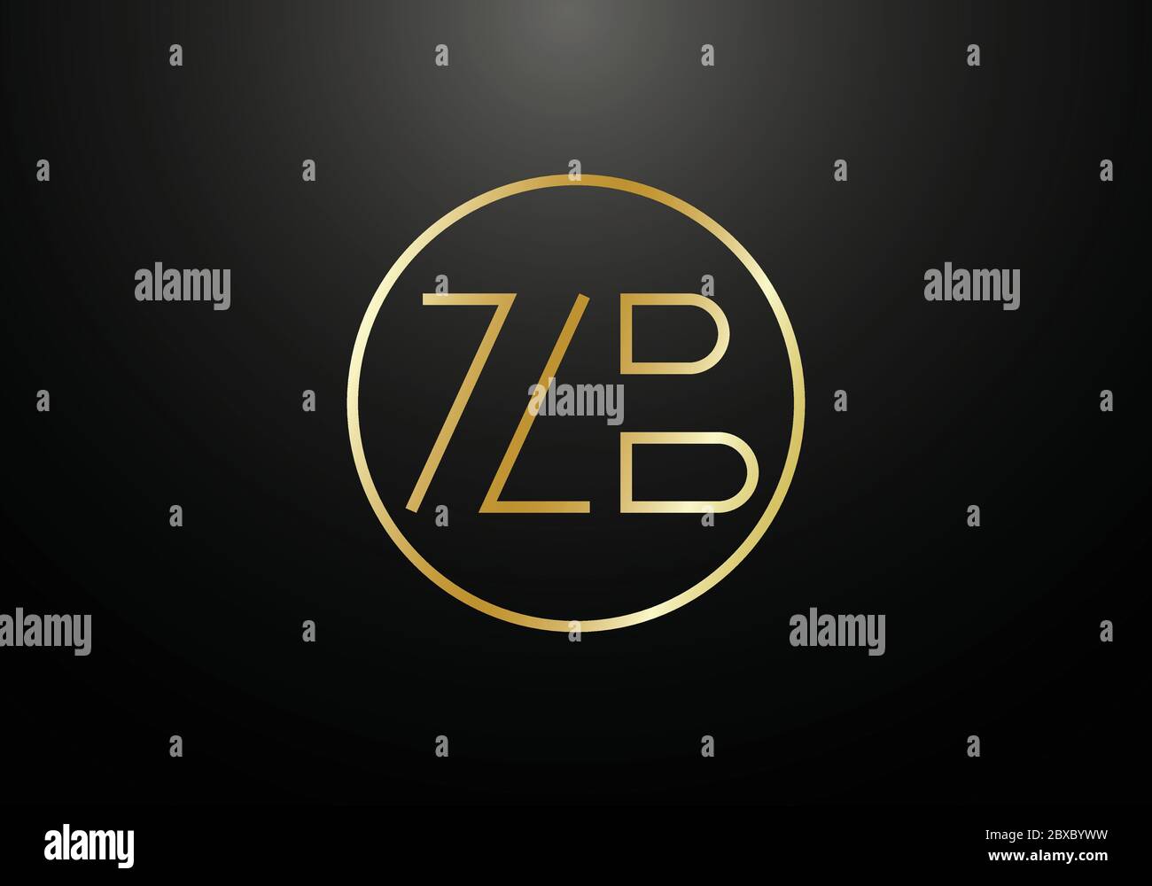 Initial Monogram Letter Z B Logo Design Vector Template. Graphic ...