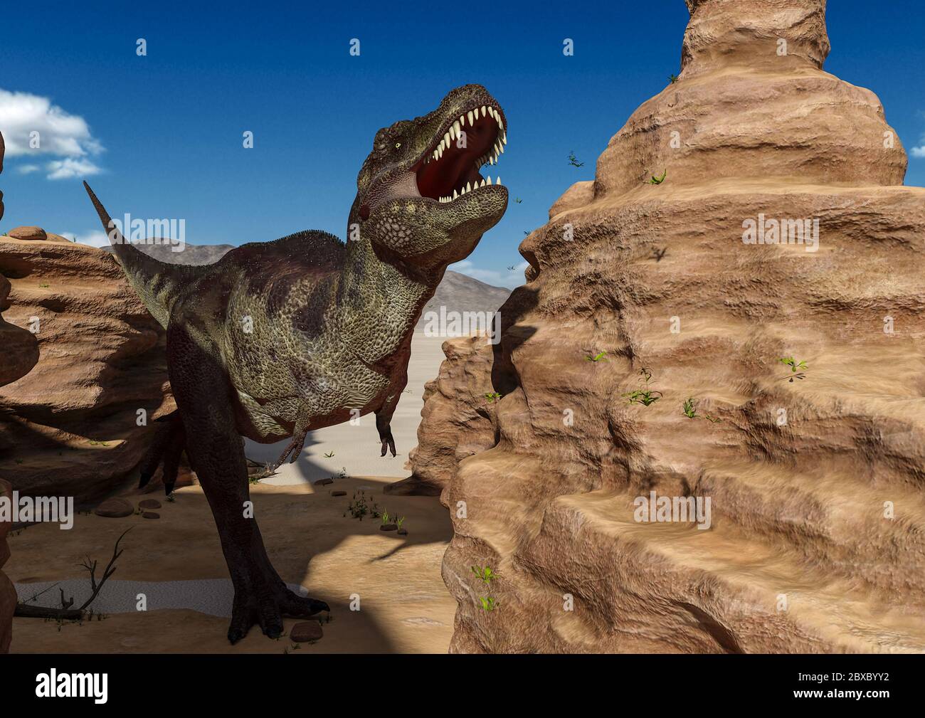 t rex the strongest dinosaur alone. This tyrannosaure in clipping path ...