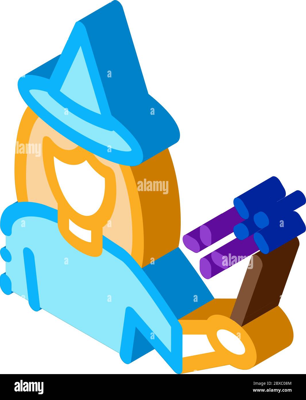 Wizard Woman isometric icon vector illustration Stock Vector Image ...