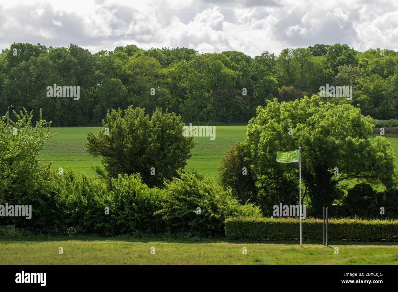 Croydon wooded countryside landscape, Greater London suburban area ...