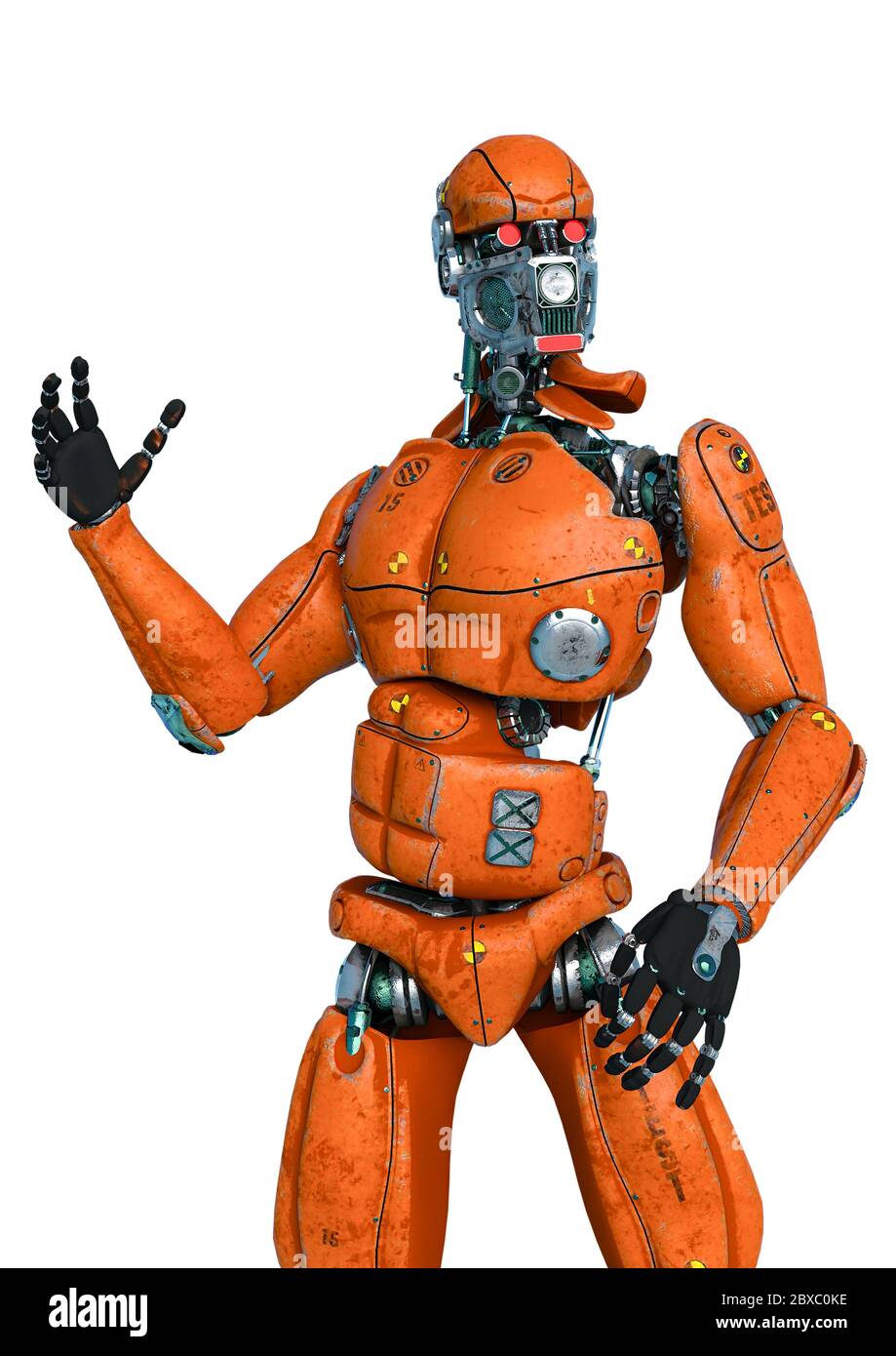 test machine doing a mega punch. This dummy test doll in clipping path ...