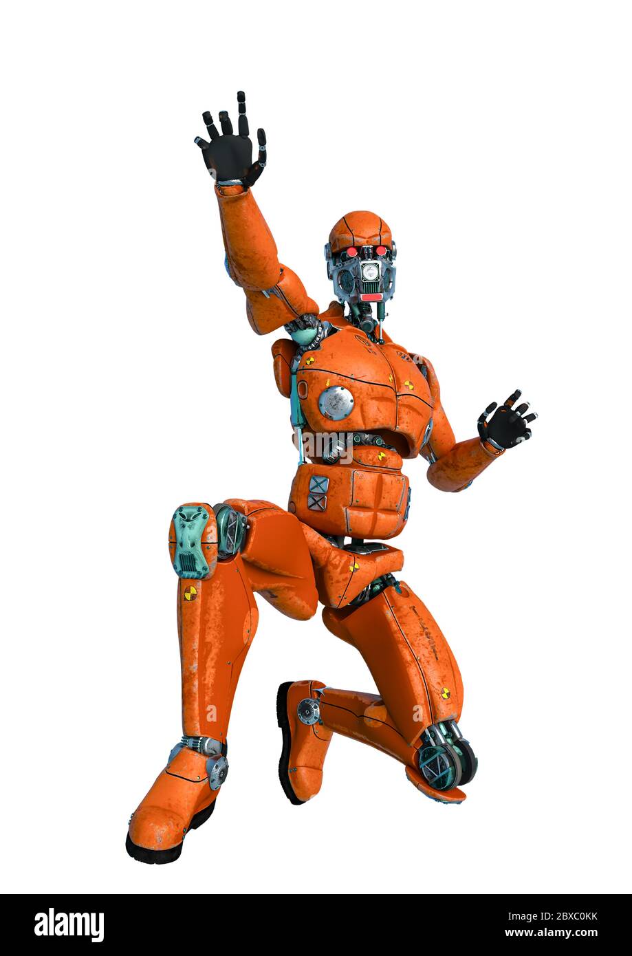 test machine is ready for action. This dummy test doll in clipping path ...