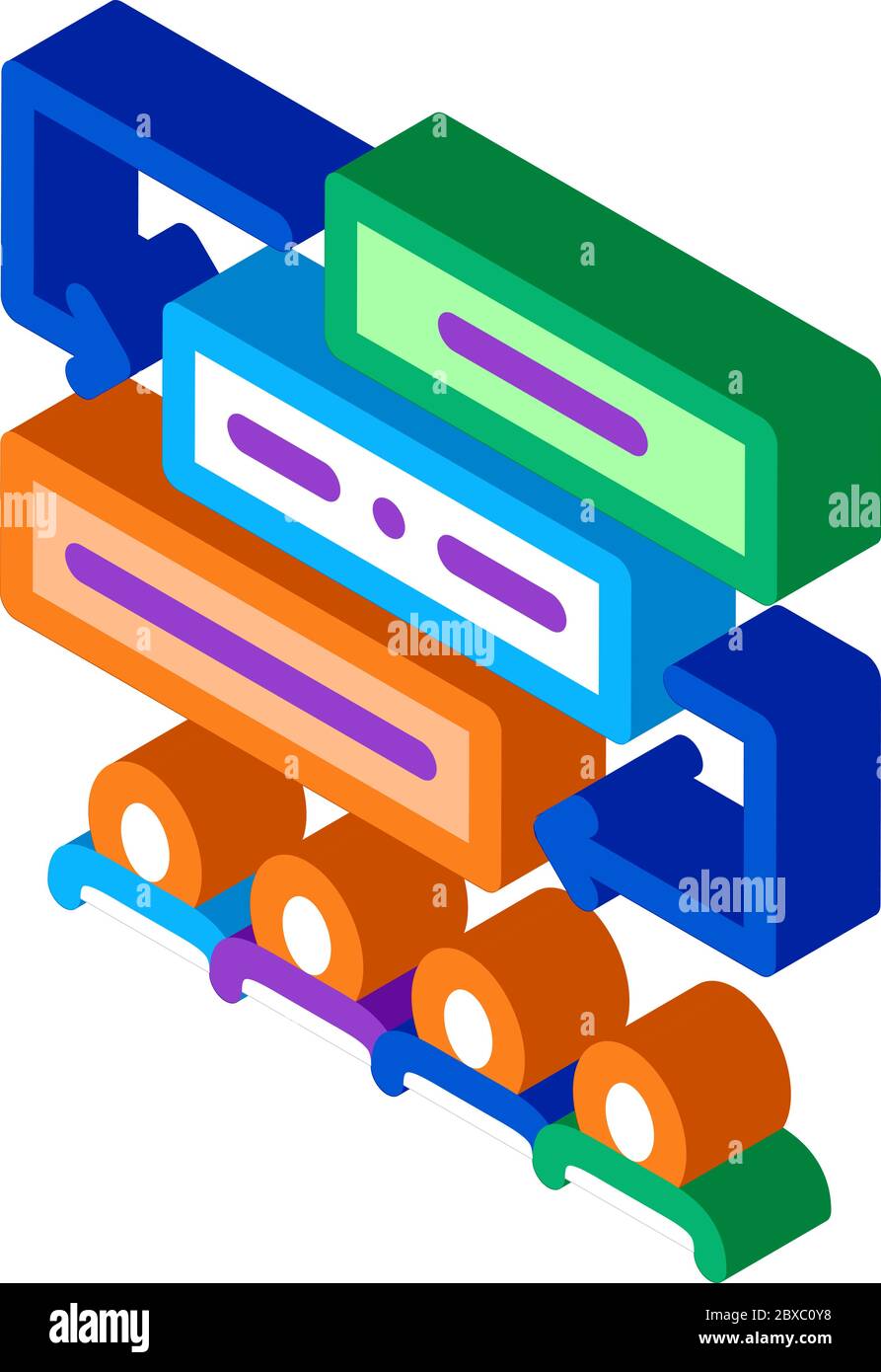 Employees Planning Work isometric icon vector illustration Stock Vector ...