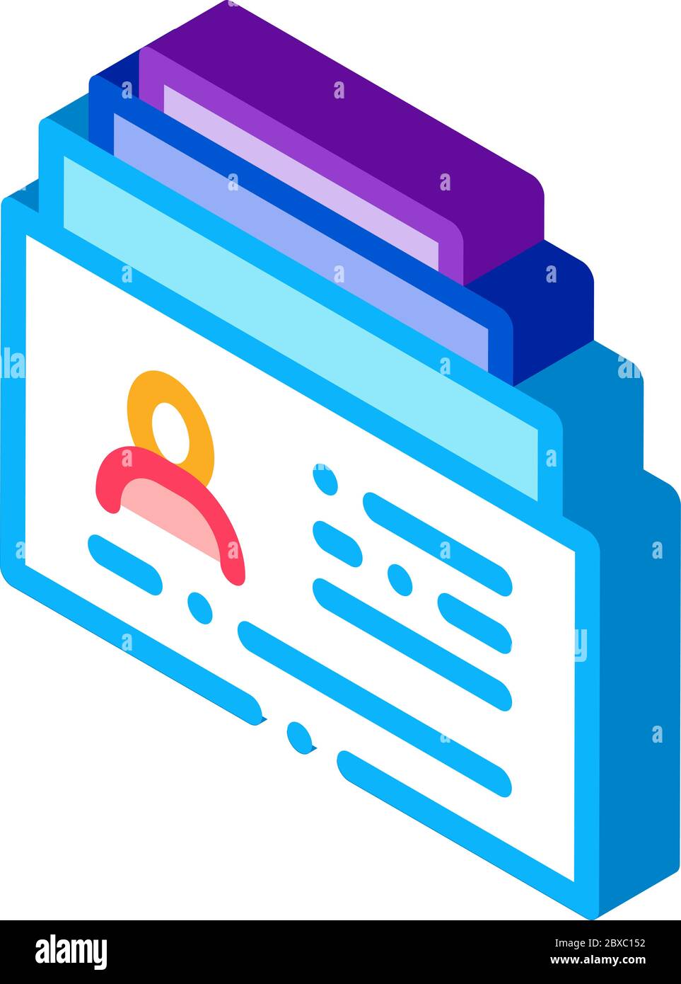Customer Database isometric icon vector illustration Stock Vector Image ...