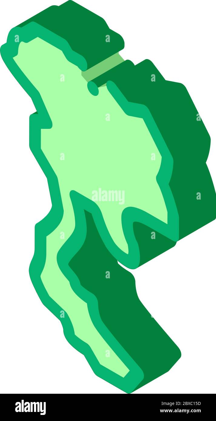 Thailand Geographic Map isometric icon vector illustration Stock Vector ...
