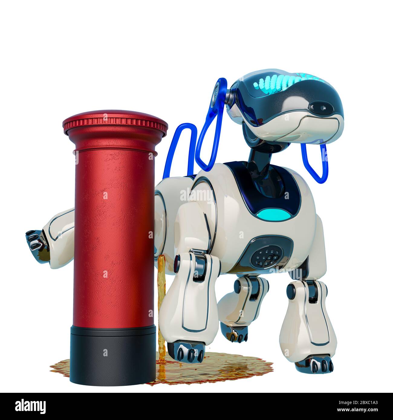 robot dog peeing. This cute puppy in clipping path is very useful for ...