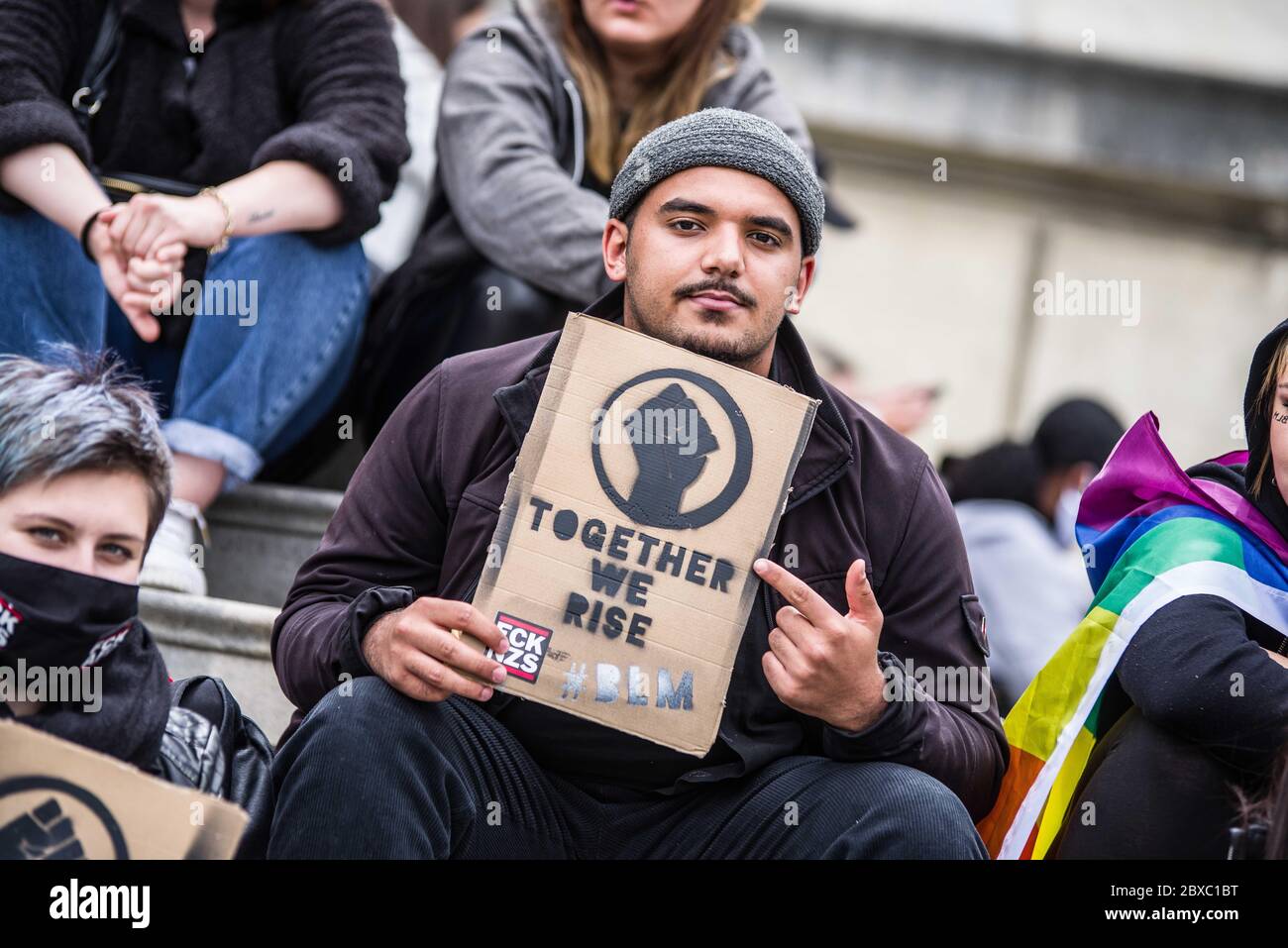 Munich, Bavaria, Germany. 6th June, 2020. Showing solidarity with the ...