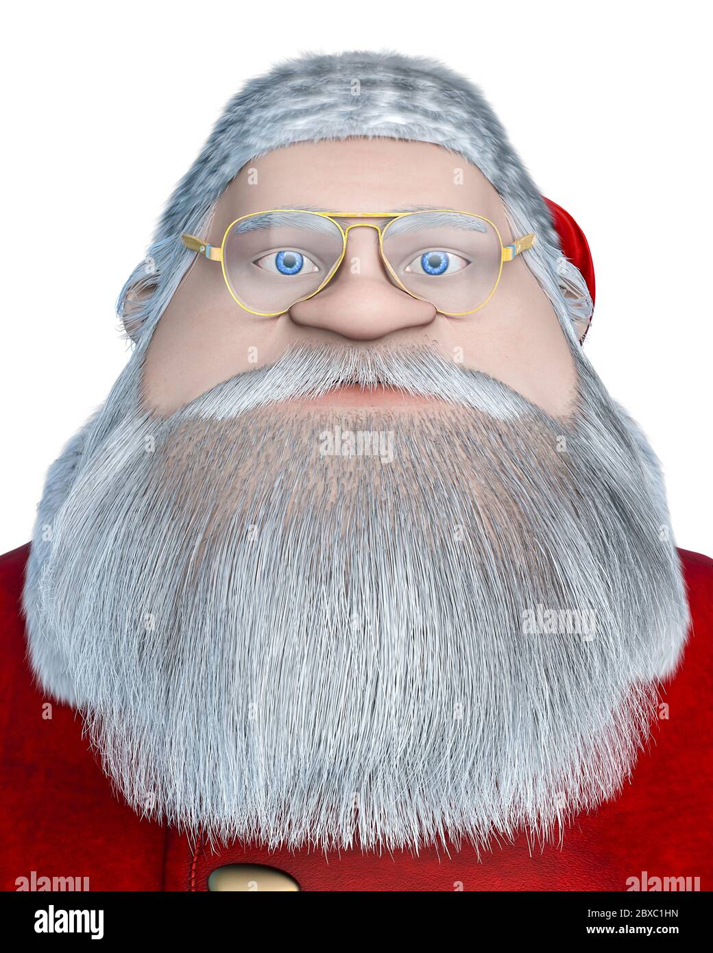 santa claus cartoon portrait. This old guy in clipping path is very ...