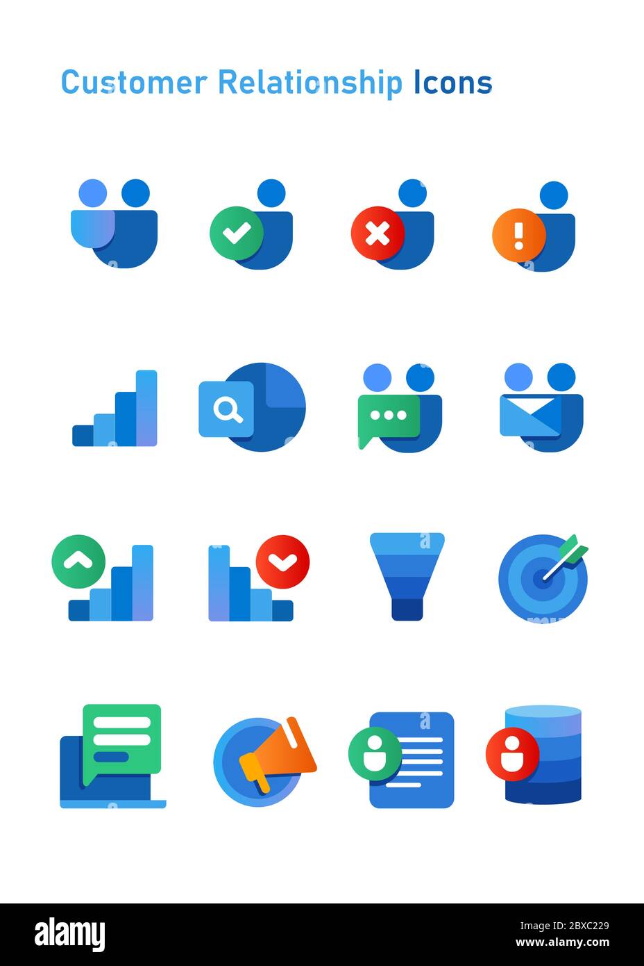 Crm funnel icons hi-res stock photography and images - Alamy