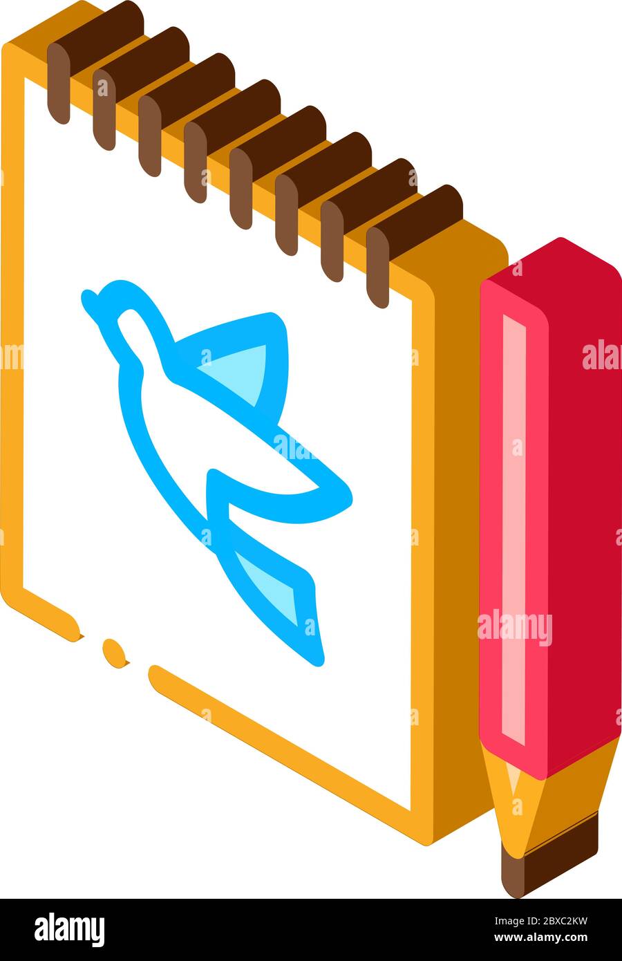 Notebook pen bird icon Stock Vector Images - Alamy