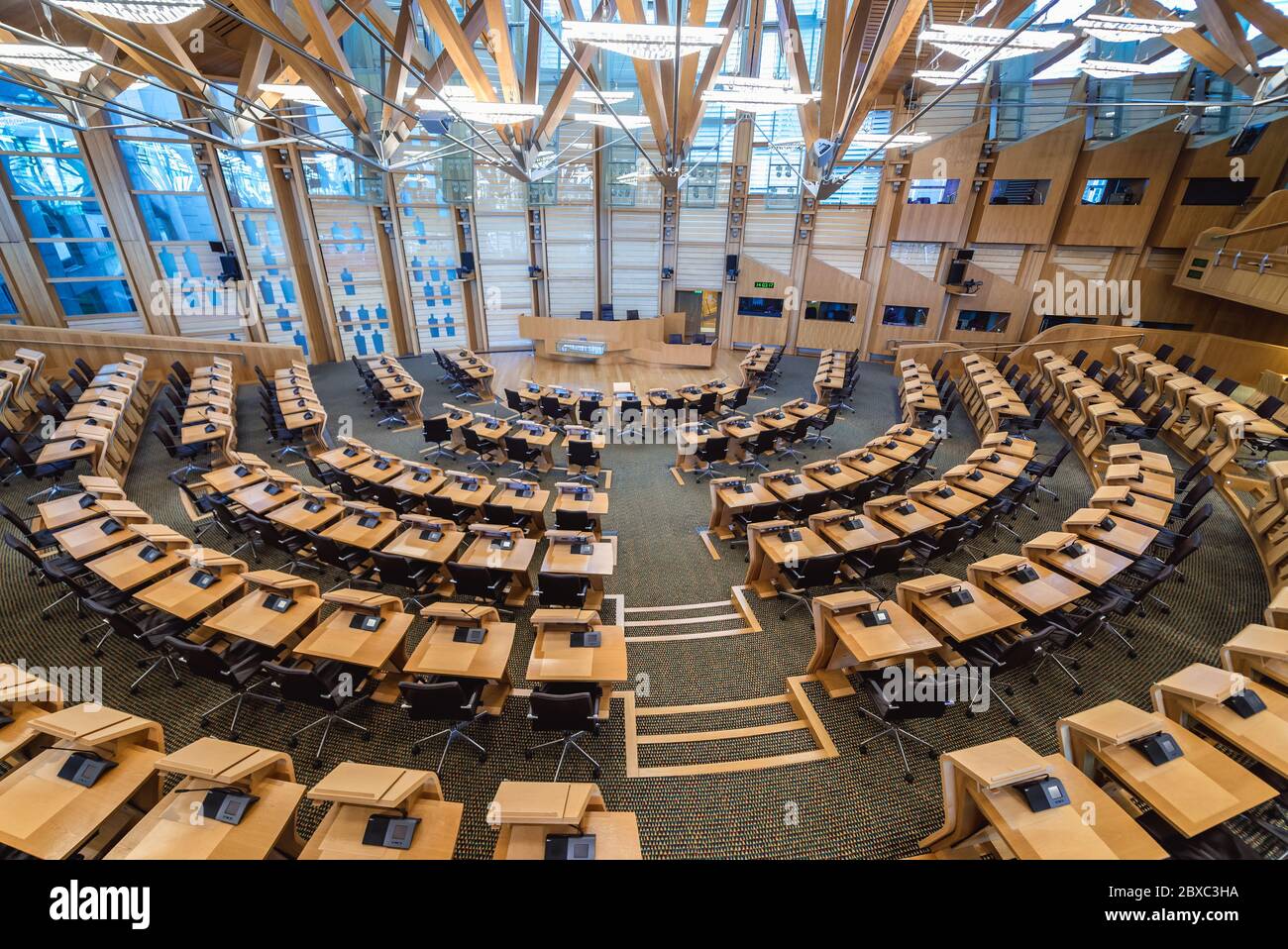 Scottish parliament debating chamber hi-res stock photography and ...