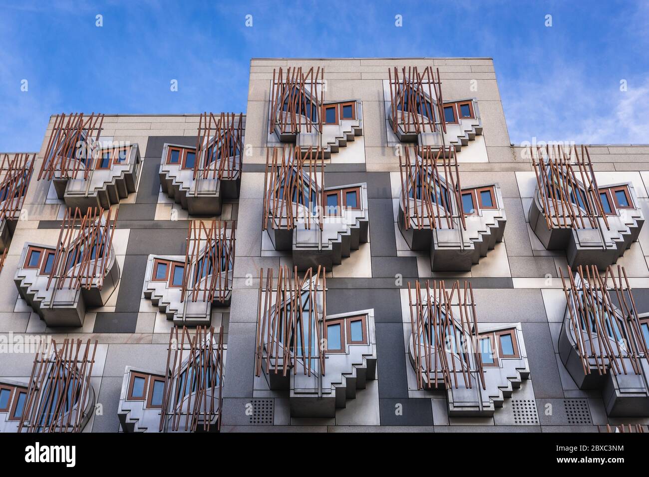 MSP building, part of Scottish Parliament Building in Holyrood area of ...