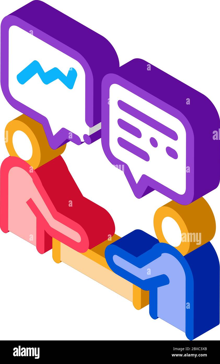 Human Discussing isometric icon vector illustration Stock Vector Image ...