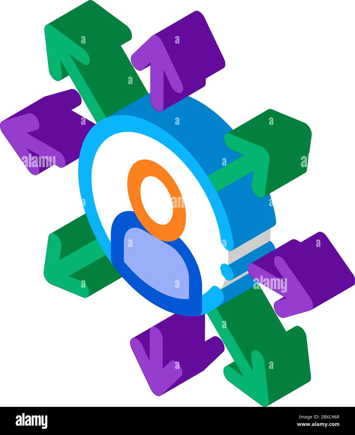 Different Areas Of Activity isometric icon vector illustration Stock ...