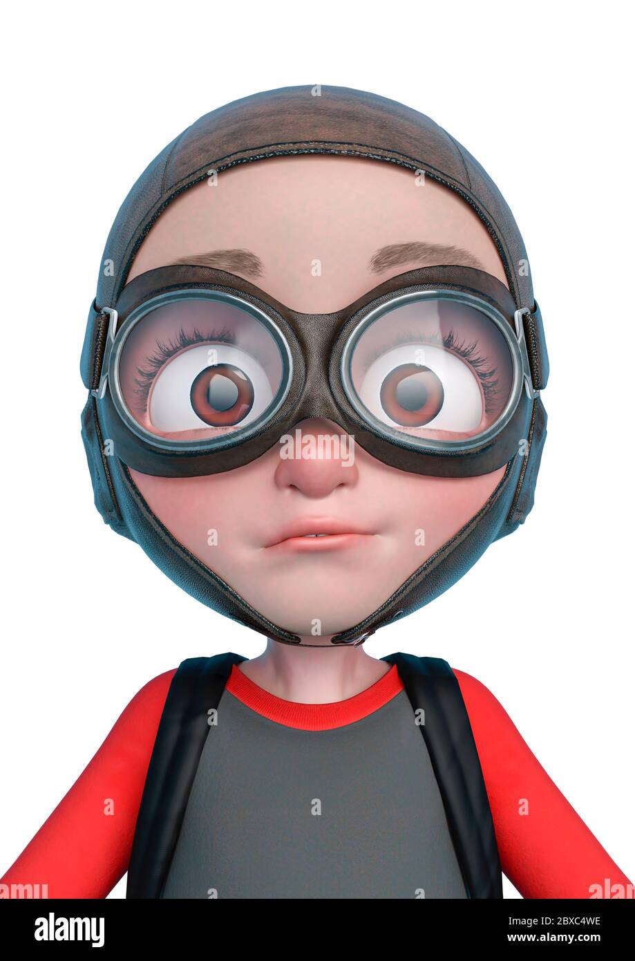 little boy cartoon quizzical expression in a white background. This ...