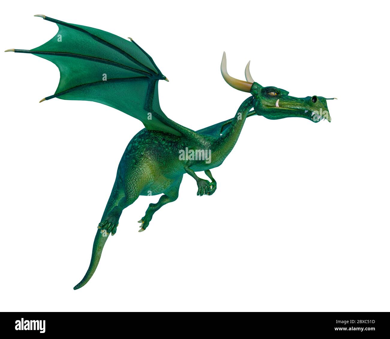 dragon cartoon thinking. This green monster in clipping path is very ...