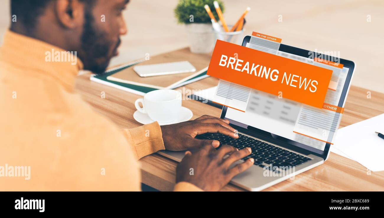 News banner tv screen hi-res stock photography and images - Alamy