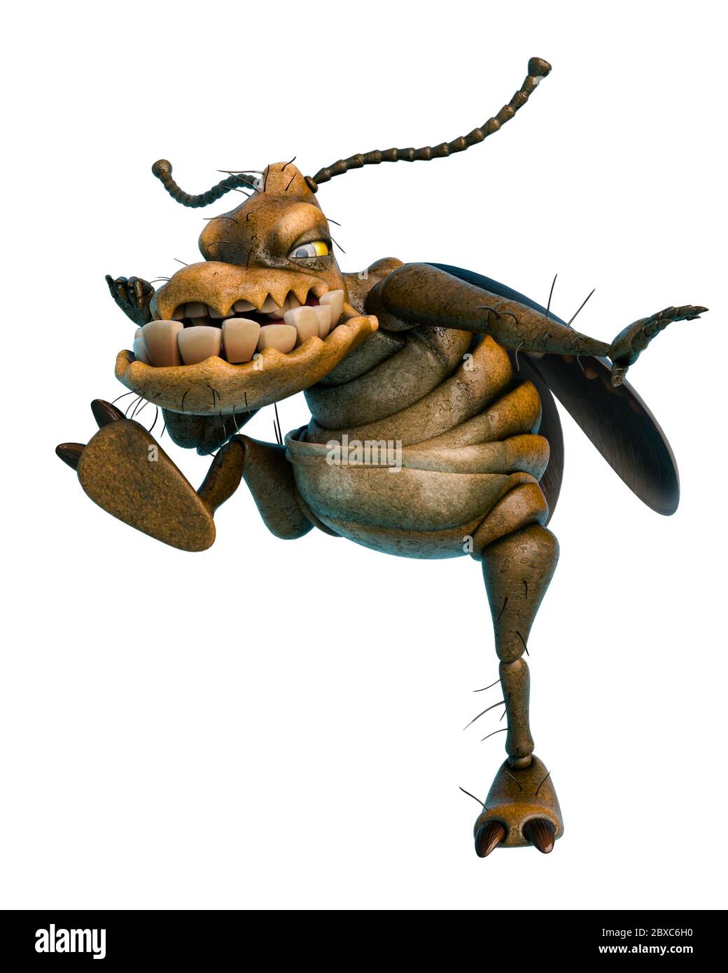 cockroach cartoon dancing. This bug in clipping path will put some fun ...