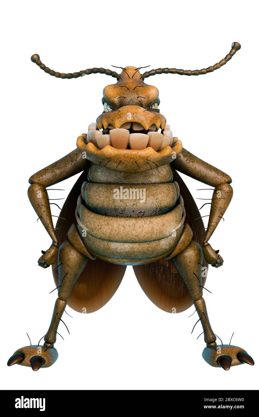 cockroach cartoon looking at you. This bug in clipping path will put ...