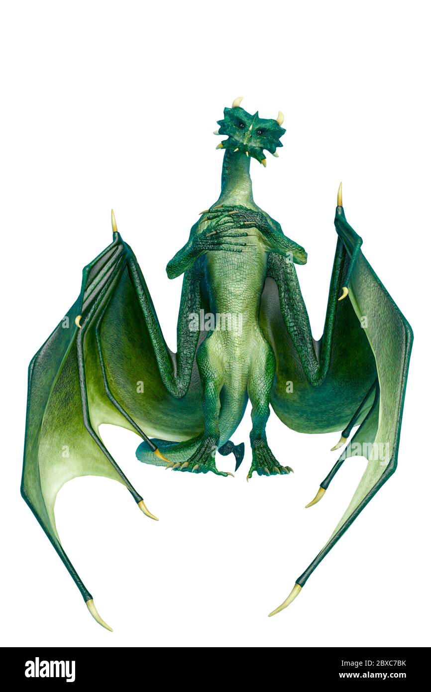 dragon want to hug you. This green monster in clipping path is very ...