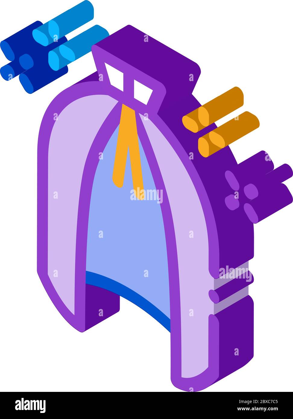 Magic Cloak Cape isometric icon vector illustration Stock Vector Image ...