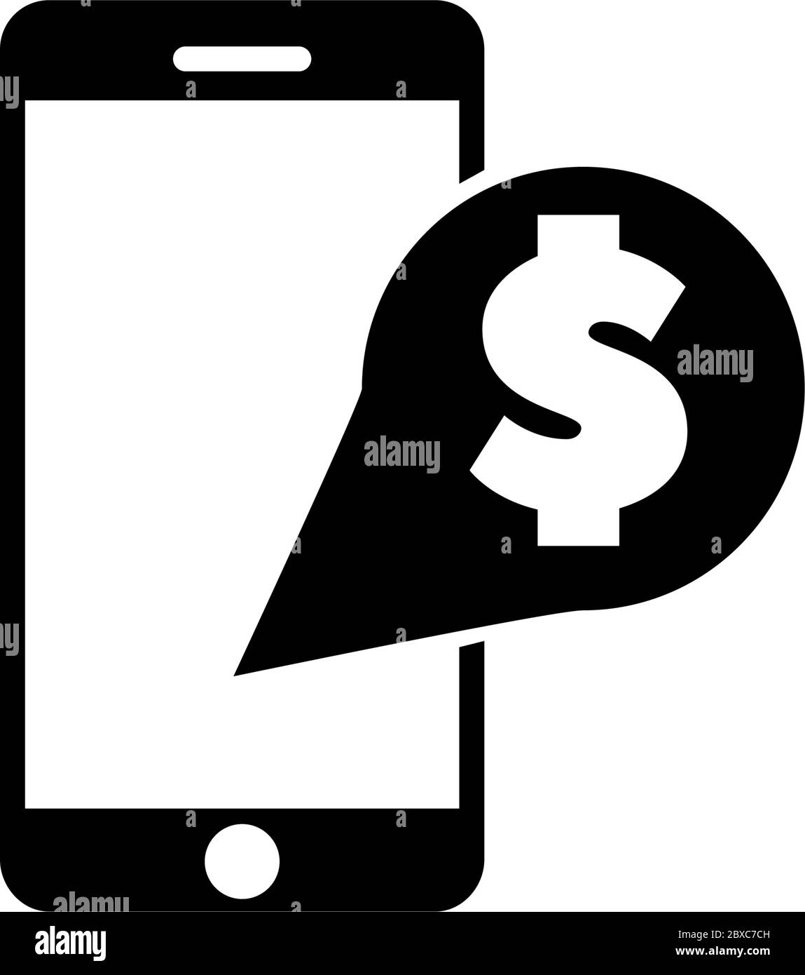 Mobile Banking, Payment with Smartphone. Flat Vector Icon illustration ...