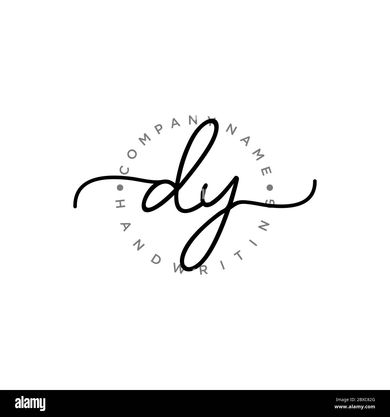 Dy initials logo hi-res stock photography and images - Alamy