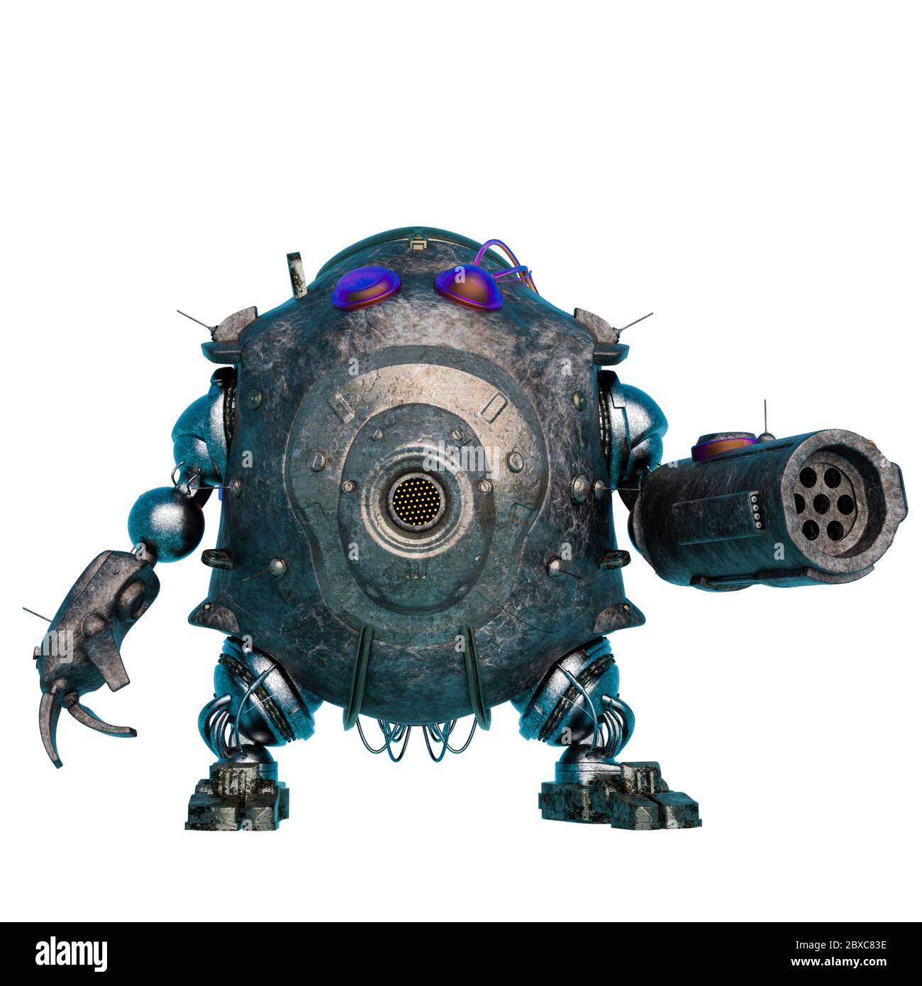 robot ball is ready. This cybernetic alien in clipping path is very ...